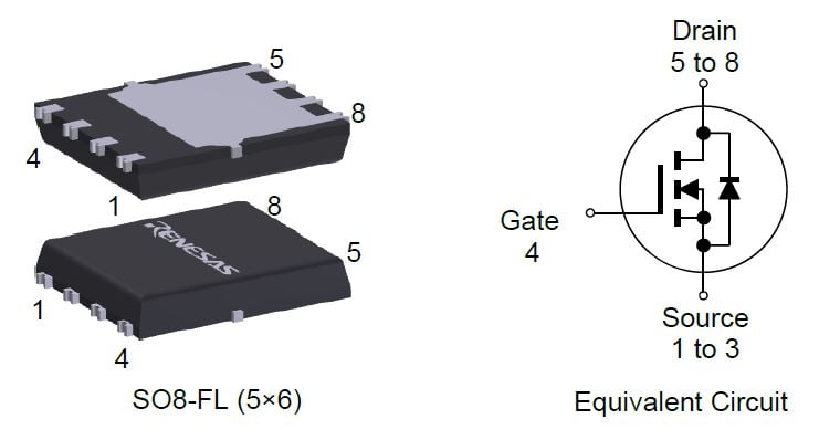RBA90N08EANS-4UA06 - 80V, 90A, 5.6mΩ, REXFET-1 N-Channel Power MOSFET in SO8-FL for Automotive ...