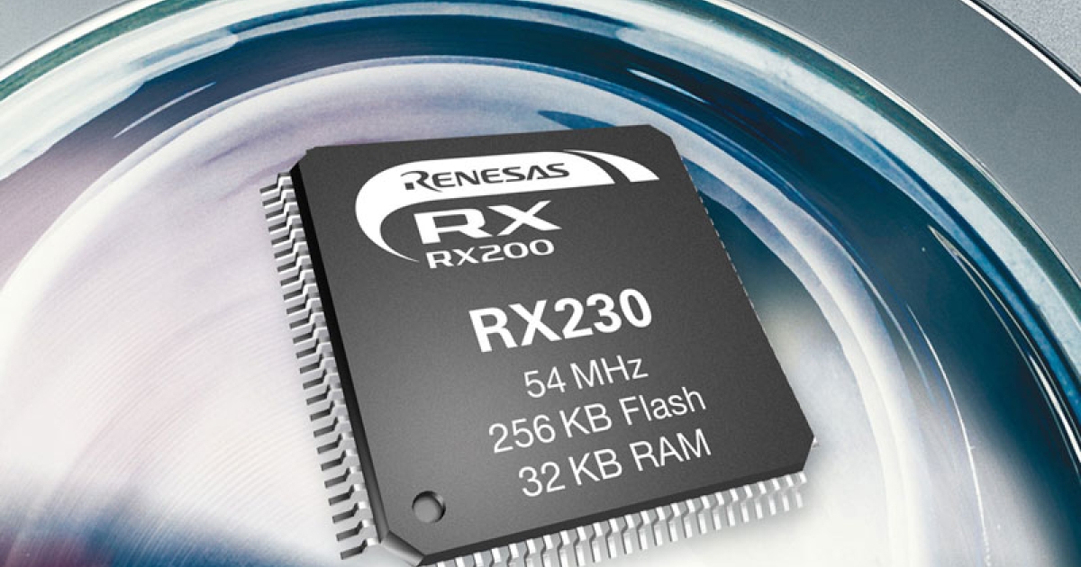Renesas Electronics Europe Reveals RX230 Group That Extends the RX231 ...