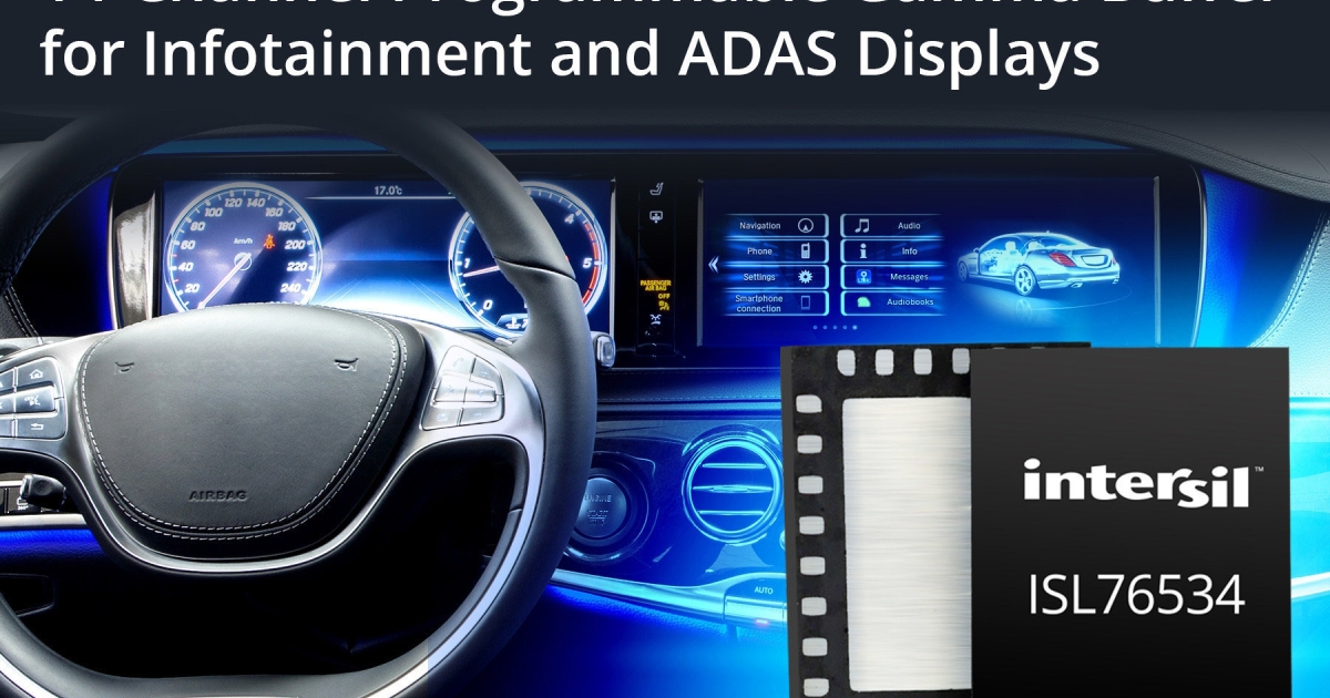 Intersil Unveils 14-Channel Programmable Gamma Buffer for Infotainment ...