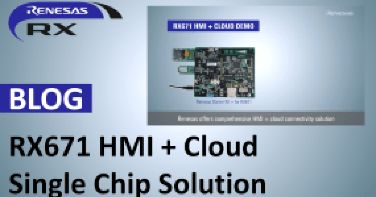 Touch Key, Voice Recognition and Cloud Connectivity With a Single 32-Bit RX671 MCU | Renesas