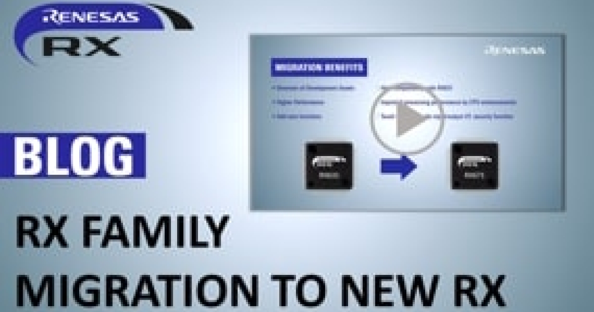 32bitマイコンの業界を牽引してきたRXファミリの新製品に乗り換えよう!! そのポートフォリオに迫る | Renesas ルネサス