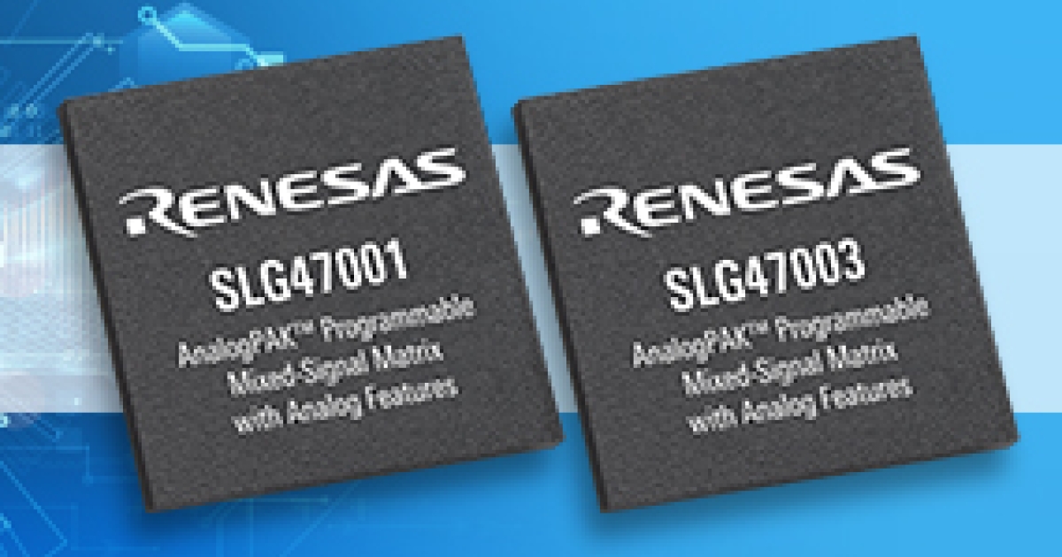 AnalogPAK SLG47001 & SLG47003によって品質を損なうことなく時間の短縮を実現 | Renesas ルネサス