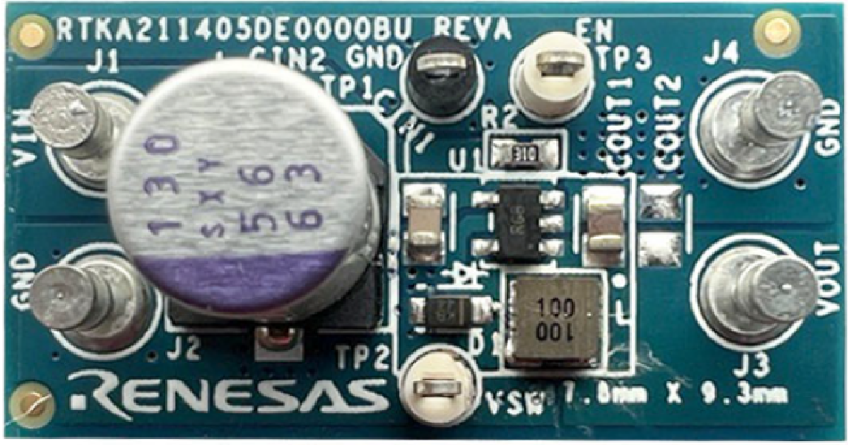 RTKA211405DE0000BU - RAA211405降圧評価ボード、入力電圧範囲7V～40V、固定出力電圧5V 300mA ...
