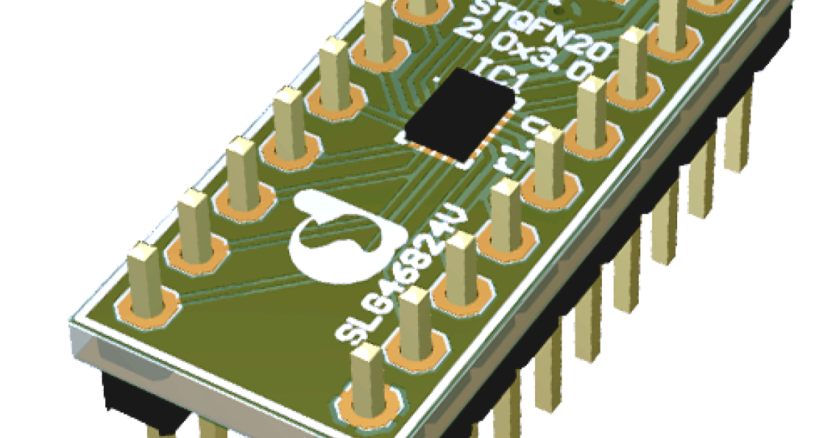 SLG46824V-DIP - GreenPAK SLG46824 20-Pin DIP Prototyping Board | Renesas
