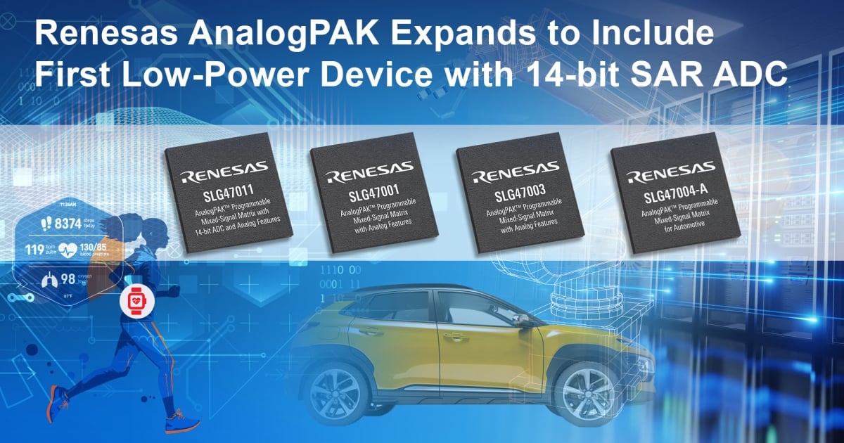 Renesas Introduces New AnalogPAK Programmable Mixed-Signal ICs ...
