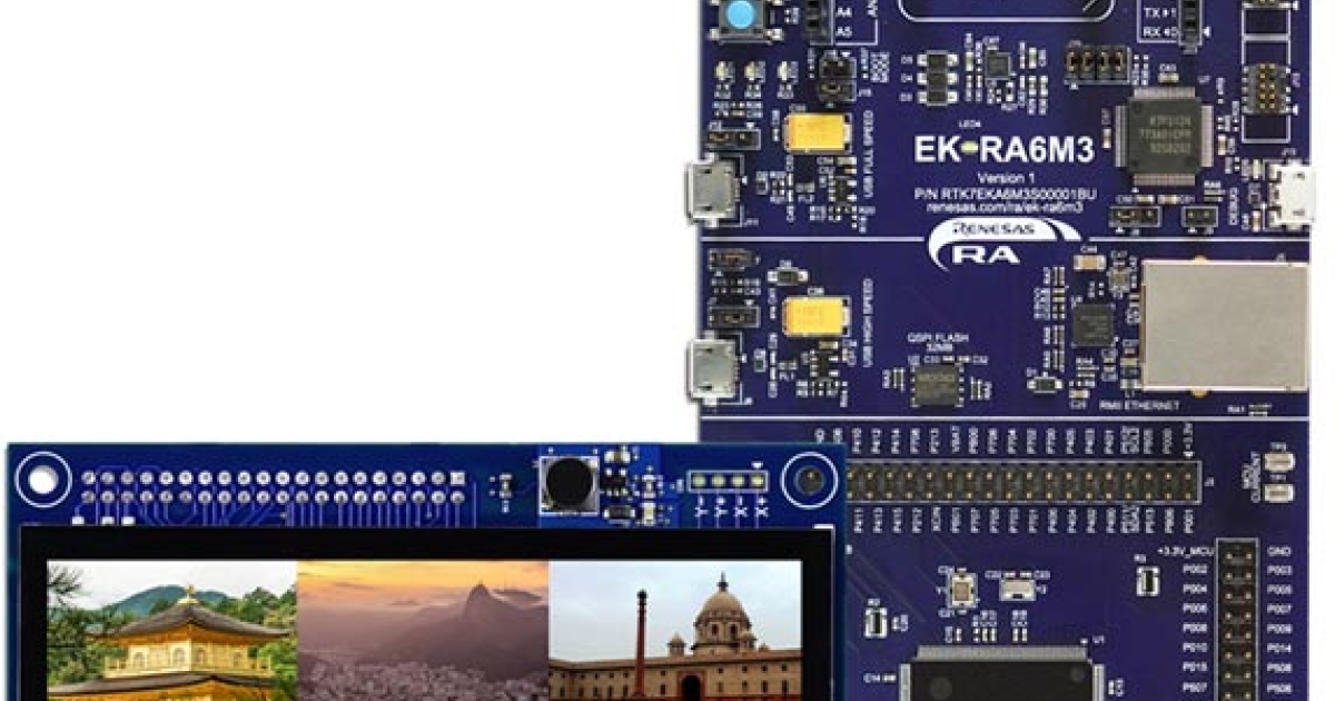 EK-RA6M3G - Evaluation Kit for RA6M3 MCU Group with Graphics Expansion ...