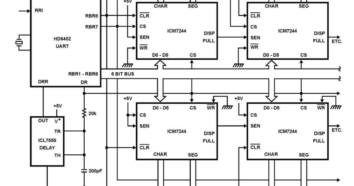ICM7244 - 8-Character, Microprocessor-Compatible, LED Display Decoder Driver | Renesas