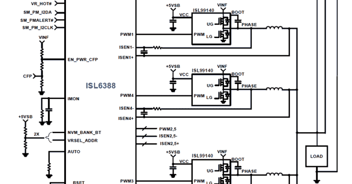 ISL6388 - Advanced Linear EAPP Digital 6-Phase Green PWM Controller for Digital Power Management ...