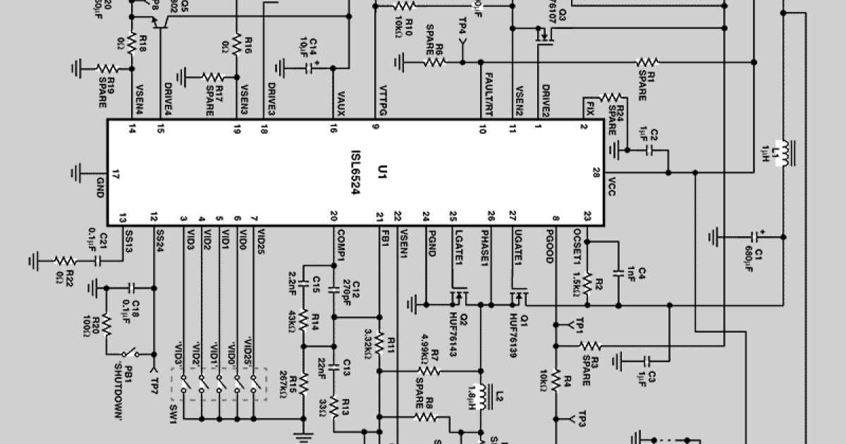 ISL6524EVAL1 - VRM8.5 PWM and Triple Linear Power System Controller Evaluation Board | Renesas ルネサス