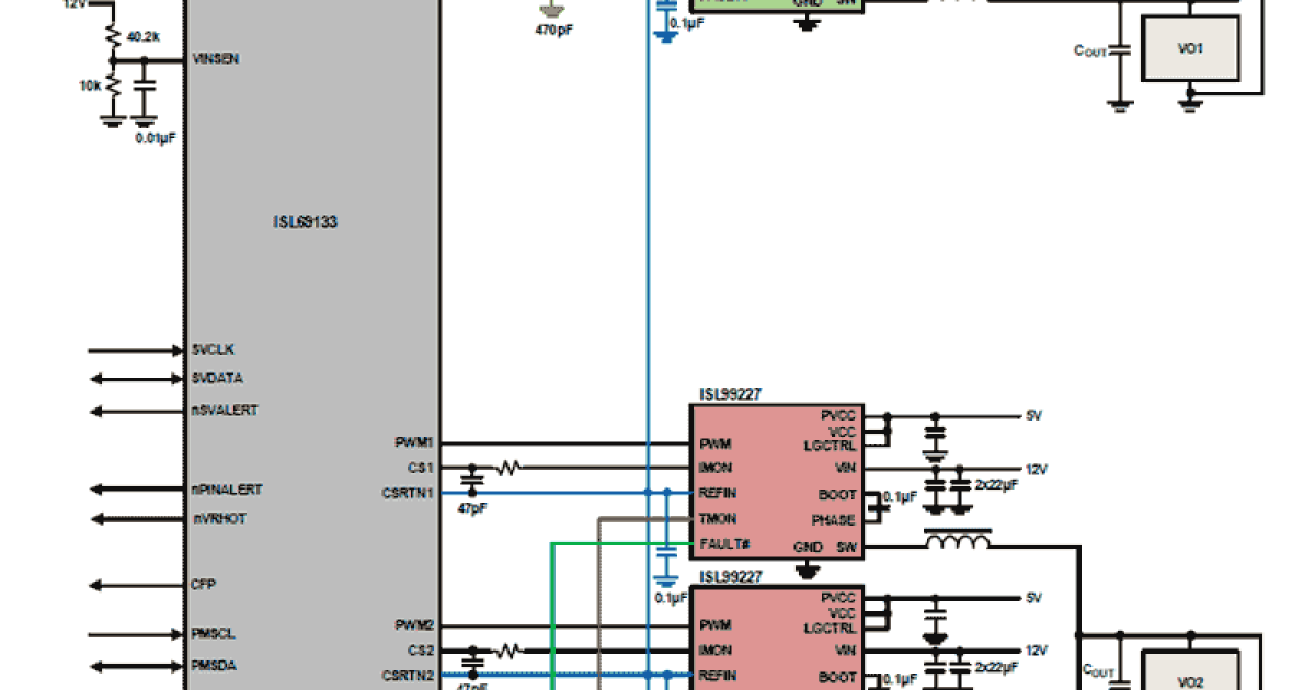 ISL69133 - Digital, Dual Output, 4-Phase Configurable, VR13/IMVP8 PWM ...