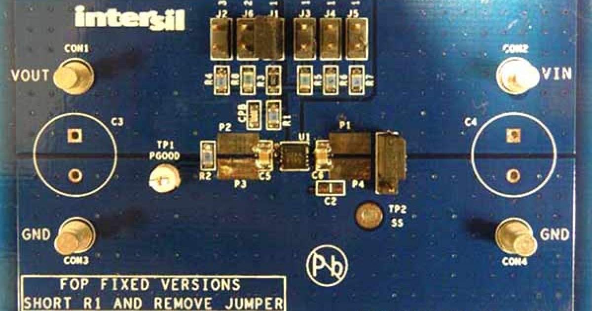 ISL80103EVAL2Z - High Performance 1A/2A/3A LDO Evaluation Board ...