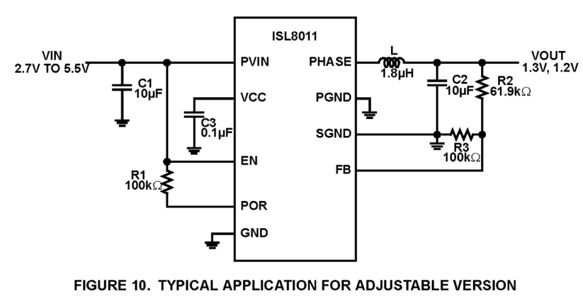 ISL8011 - 1.2A Integrated FETs, High Efficiency Synchronous Buck ...