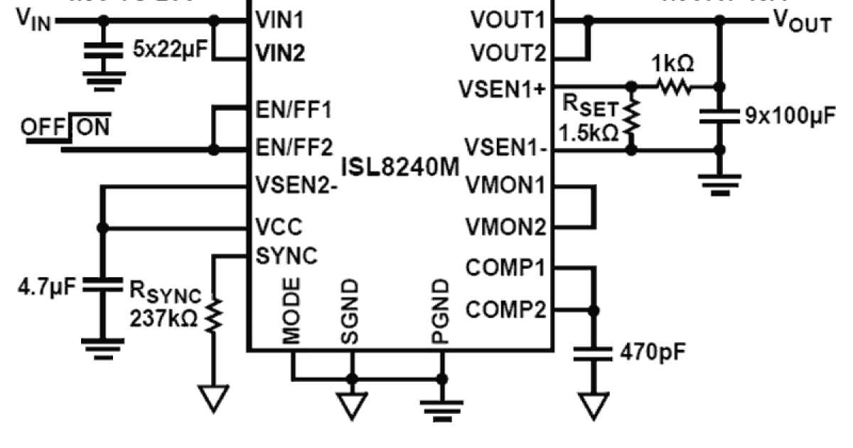 ISL8240M - Dual 20A/Single 40A Step-Down Power Module | Renesas