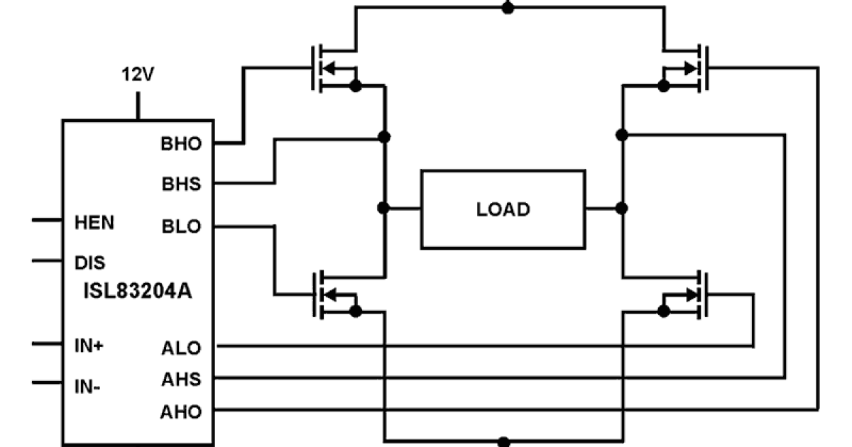 ISL83204A - 60V/2.5A Peak, High Frequency Full Bridge FET Driver | Renesas