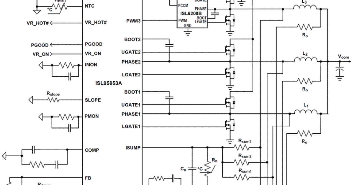ISL95853A - Multiphase PWM Regulator for IMVP8™ CPUs | Renesas ルネサス