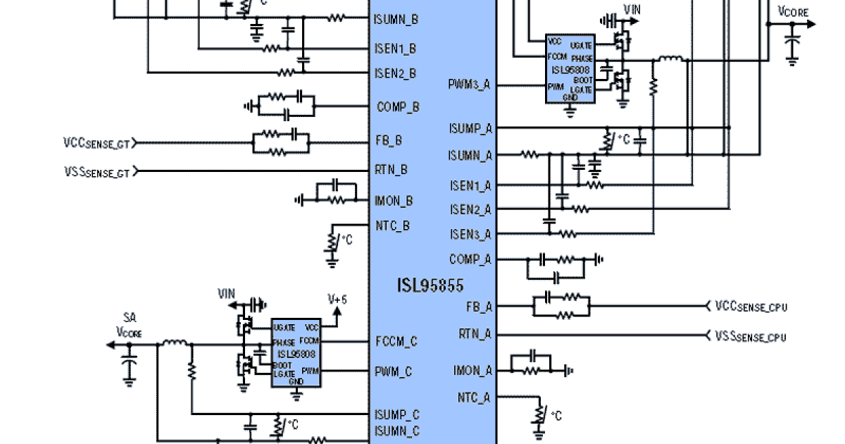 ISL95855 - 3+2+1 Voltage Regulator for IMVP8™ CPUs | Renesas ルネサス