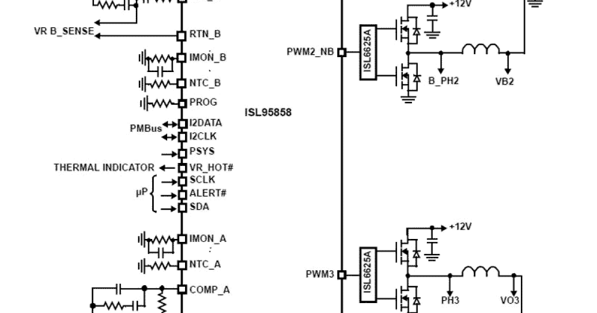 ISL95858 - 3+2 Multiphase PWM Regulator for Intel IMVP8™ Desktop CPUs ...