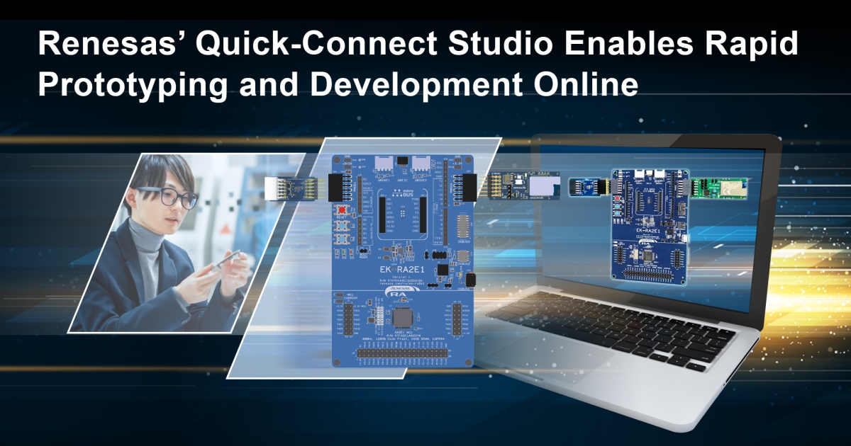 Renesas Unveils Quick-Connect Studio: Industry’s First-Ever Cloud-based System Development Tool ...