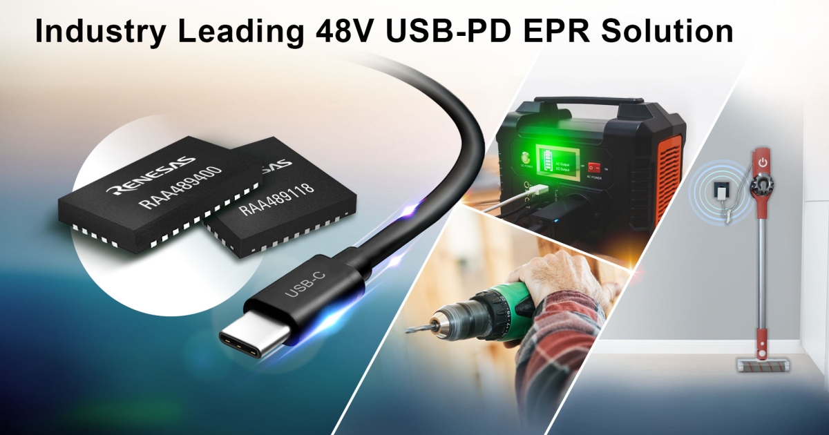 Renesas Introduces USB PD EPR Solution Featuring Type-C Port Controller ...