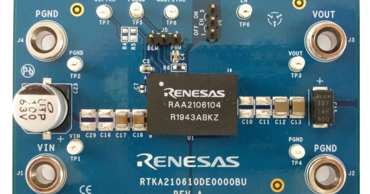 RTKA210610DE0000BU - Single 15A Power Module Evaluation Board for ...