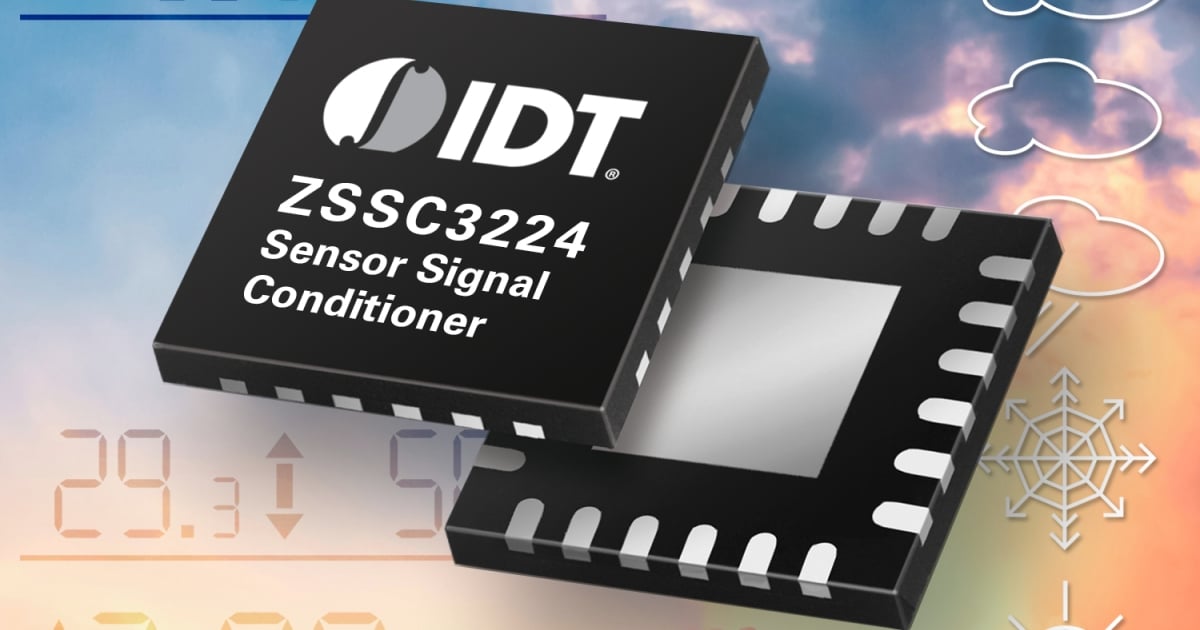 IDT Introduces Energy-Efficient Sensor Signal Conditioner for Consumer ...